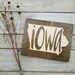 Iowa Sign Iowa Decor Iowa State Print Iowa State Map Iowa | Etsy