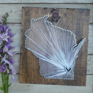 DIY Wisconsin String Art Kit, State String Art Kit, Wisconsin Nail Art ...
