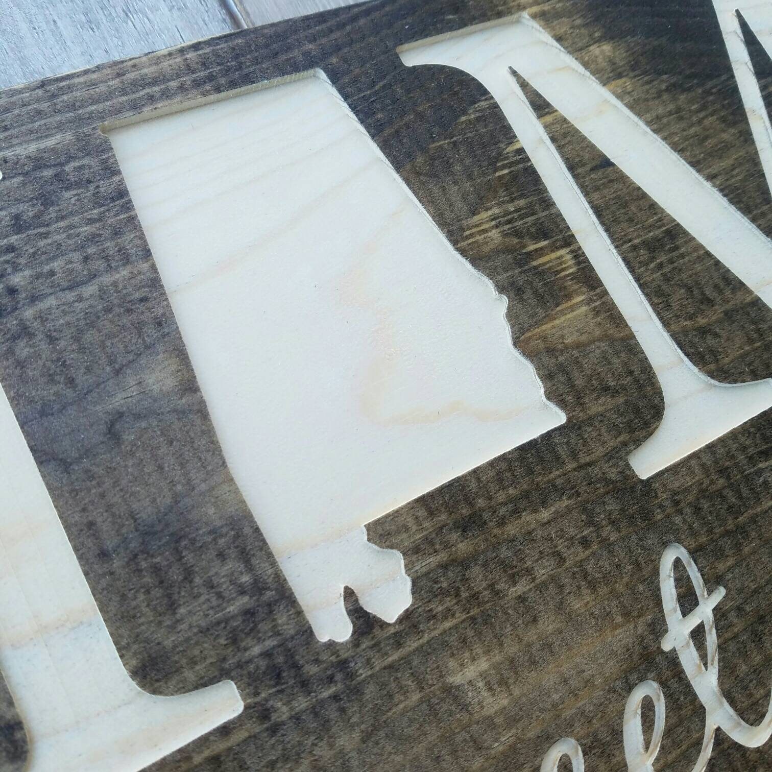 Alabama Home Sweet Home Alabama Wall Art Alabama Gifts | Etsy