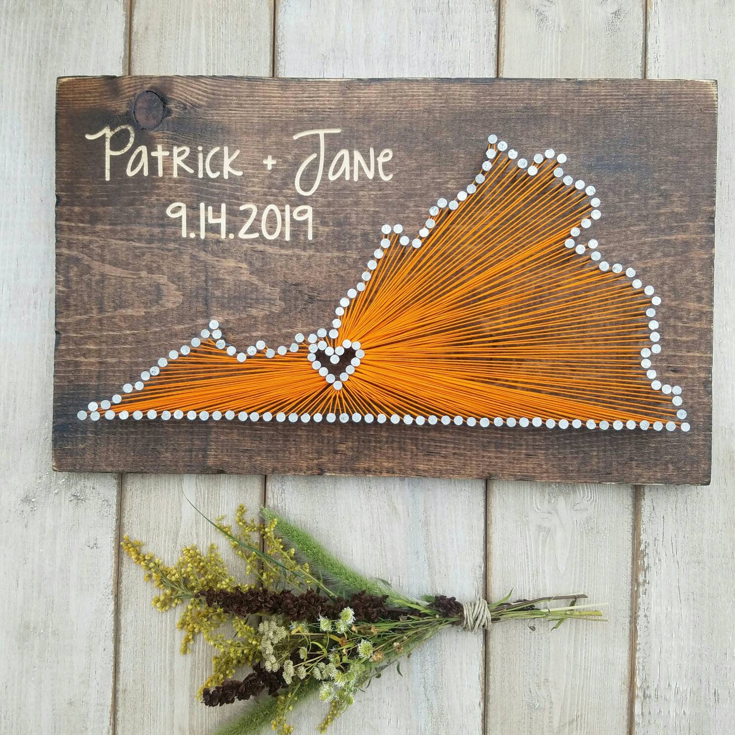 Virginia String Art Virginia Decor State string Art | Etsy