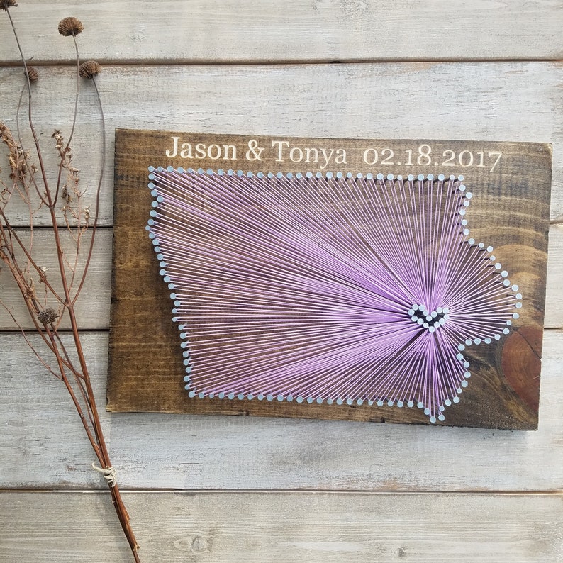 Iowa State String Art Iowa State Map State String Art Iowa | Etsy