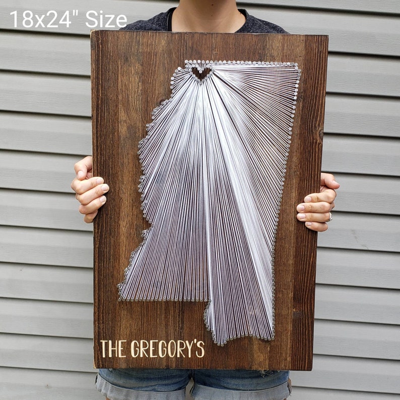 Mississippi String Art Mississippi Decor State String Art - Etsy