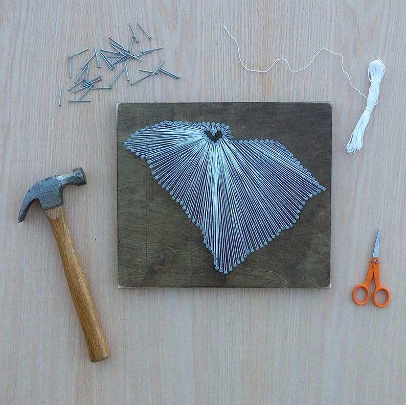 South Carolina String Art South Carolina Decor State String | Etsy