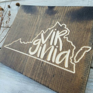 Virginia Sign, Virginia Decor, Virginia State Print, Virginia Gifts ...