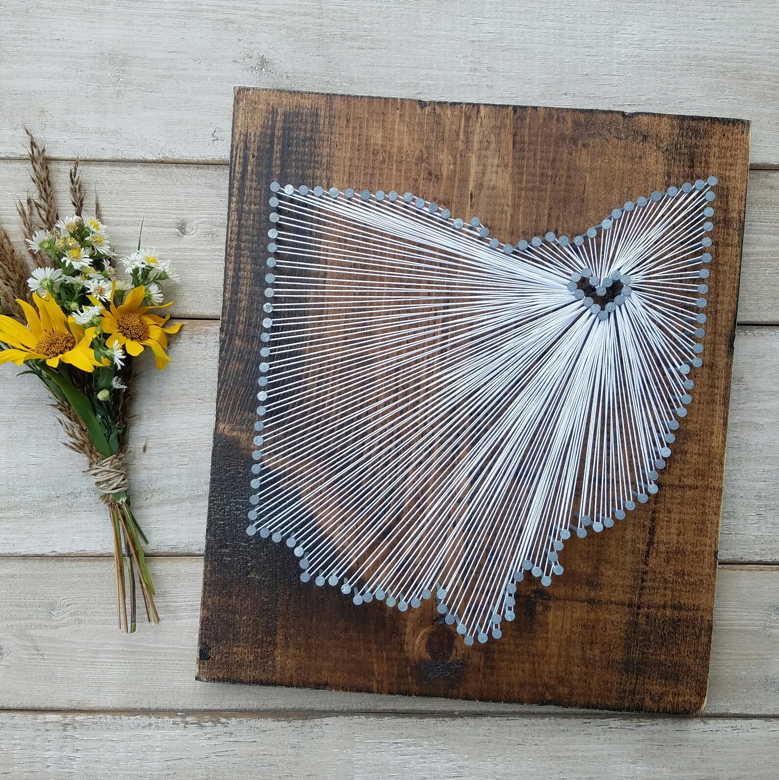 DIY Ohio String Art Kit, Rustic State Decor, Custom Engraved Option - Etsy