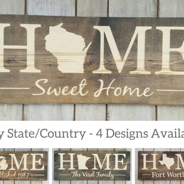 Wisconsin Home Sign - Etsy