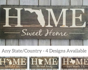 Rustic Home Sign - Etsy