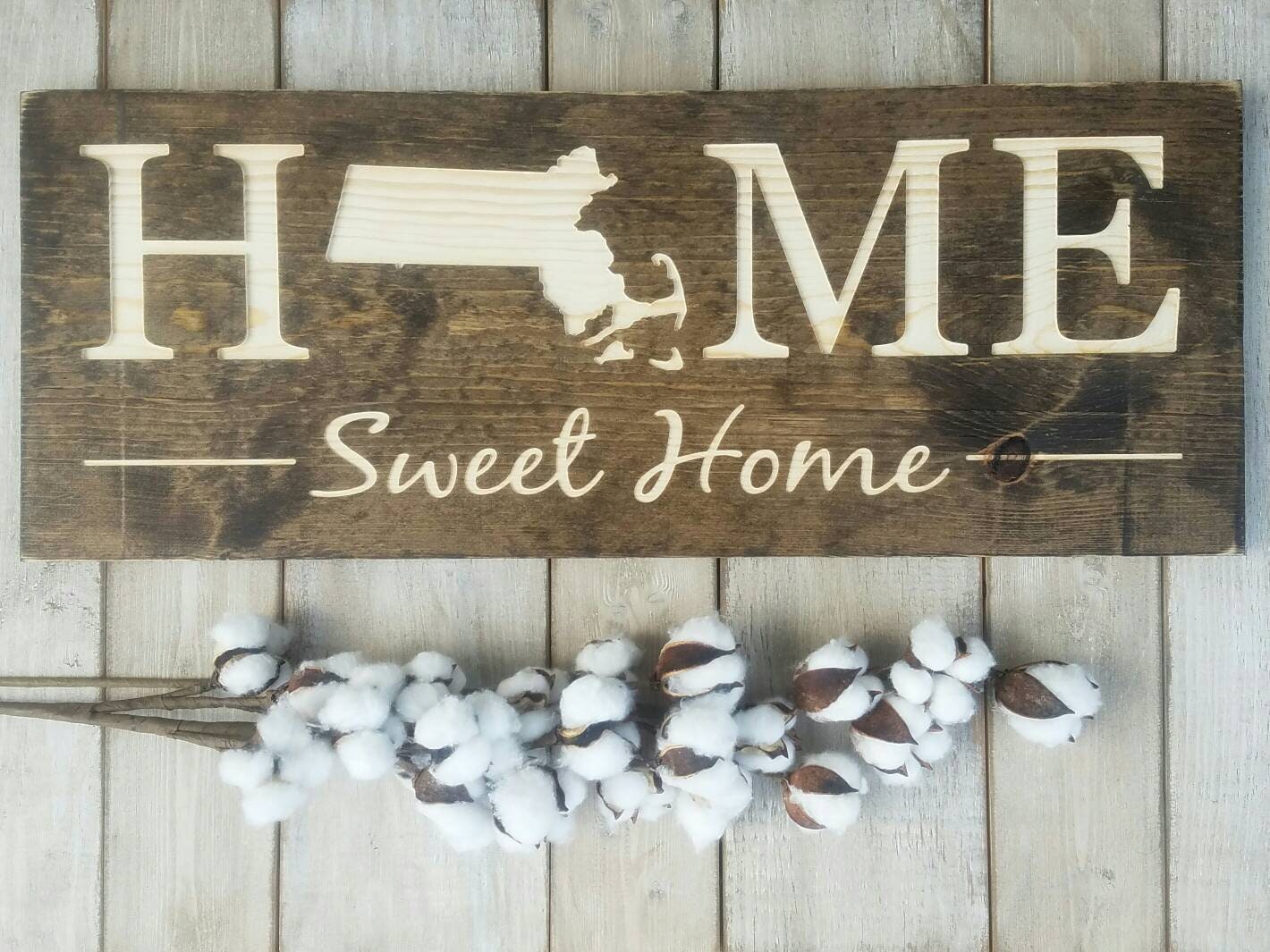Massachusetts Home Sweet Home Massachusetts Sign - Etsy