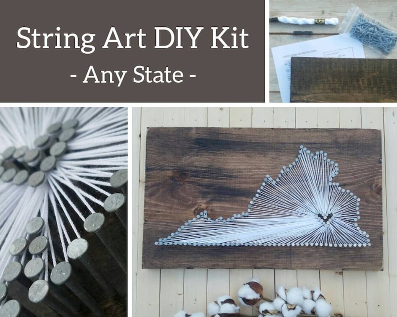 DIY Virginia String Art Kit State String Art Kit Virginia | Etsy