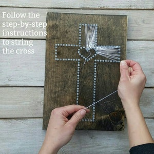 Cross String Art DIY Kit, Catholic Art, Catholic Gifts, Cross String ...