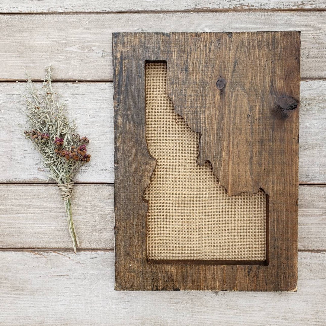 Idaho Sign, Burlap Print, Idaho Decor, Idaho, Idaho Love, Idaho, Idaho ...