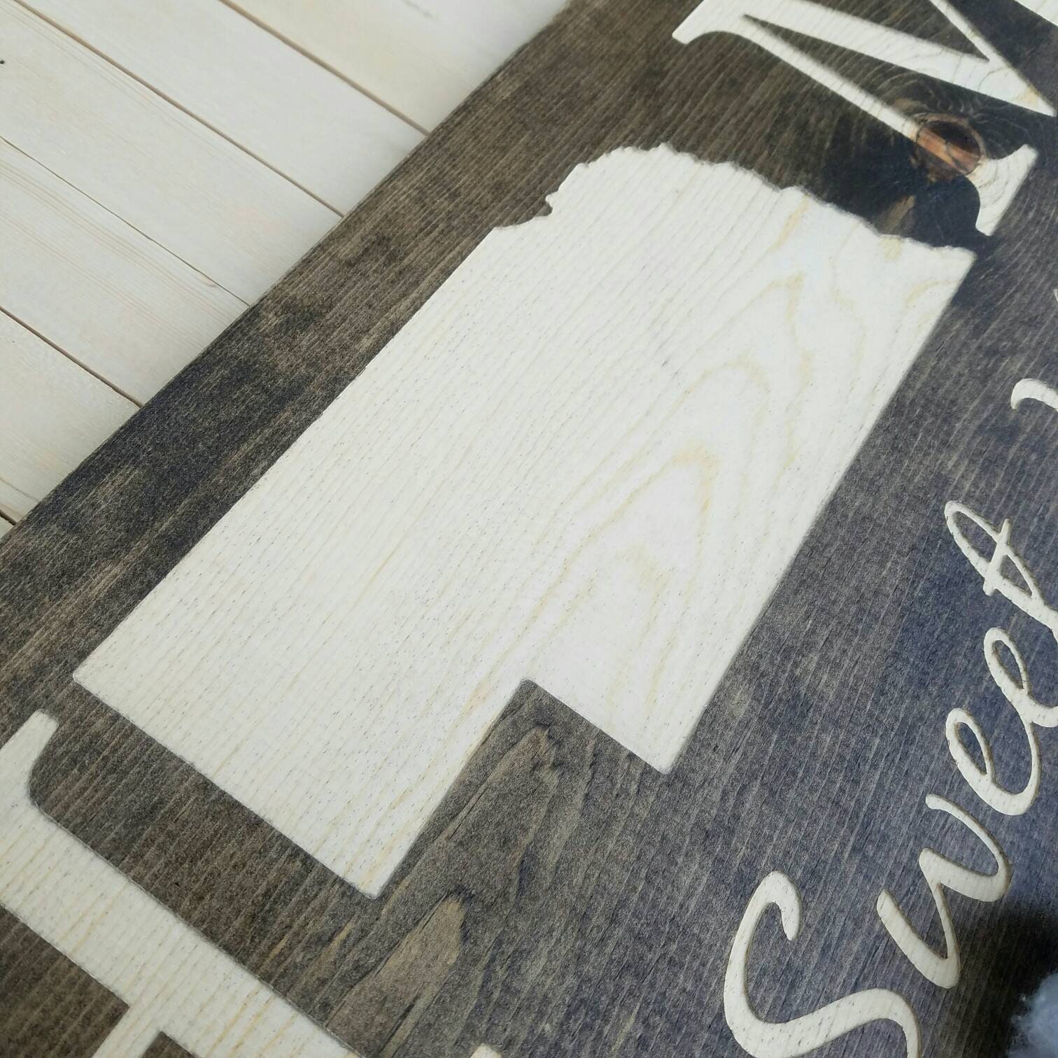 Nebraska Home Sweet Home Nebraska Sign Nebraska Decor | Etsy