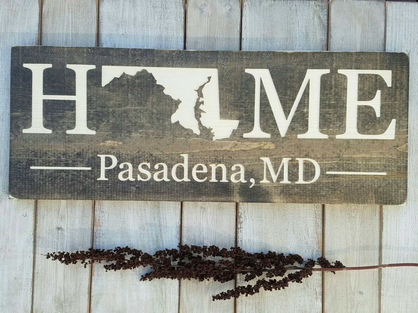 Maryland Home Sweet Home Maryland Sign Maryland Decor | Etsy