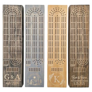 Personalized Cribbage Board, Wood Anniversary Gift, Custom Cribbage ...