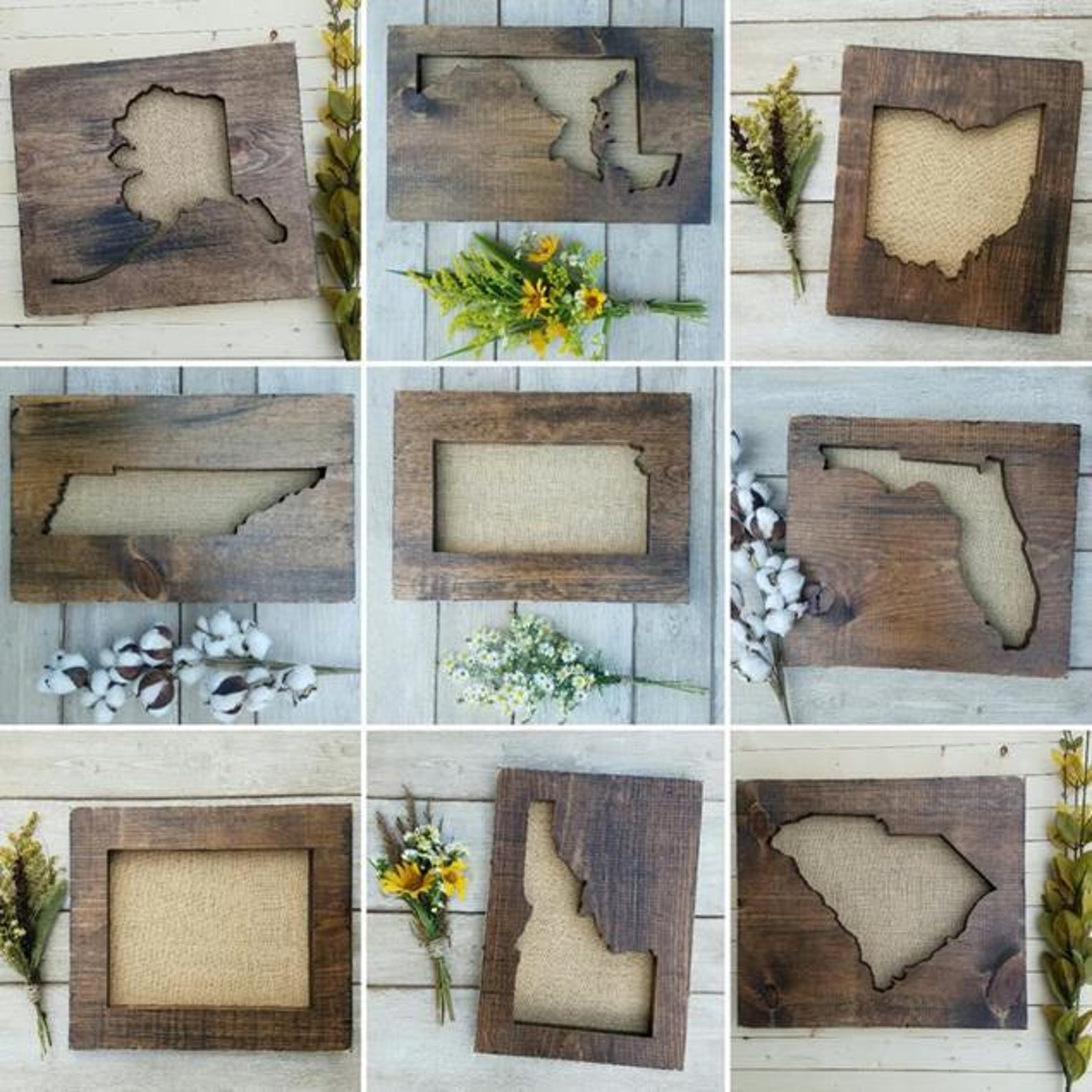 Rustic Delaware Wood Sign, Burlap Decor, Personalized Gift - Etsy