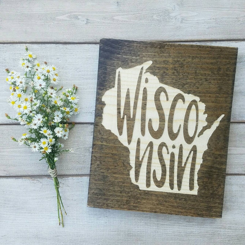 Wisconsin Sign - Etsy
