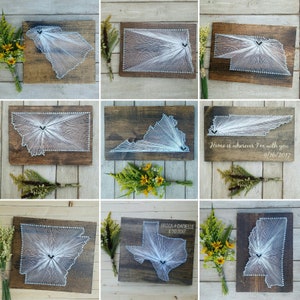 DIY State String Art Kit/ Nail Art Kit/ State String Art/ - Etsy