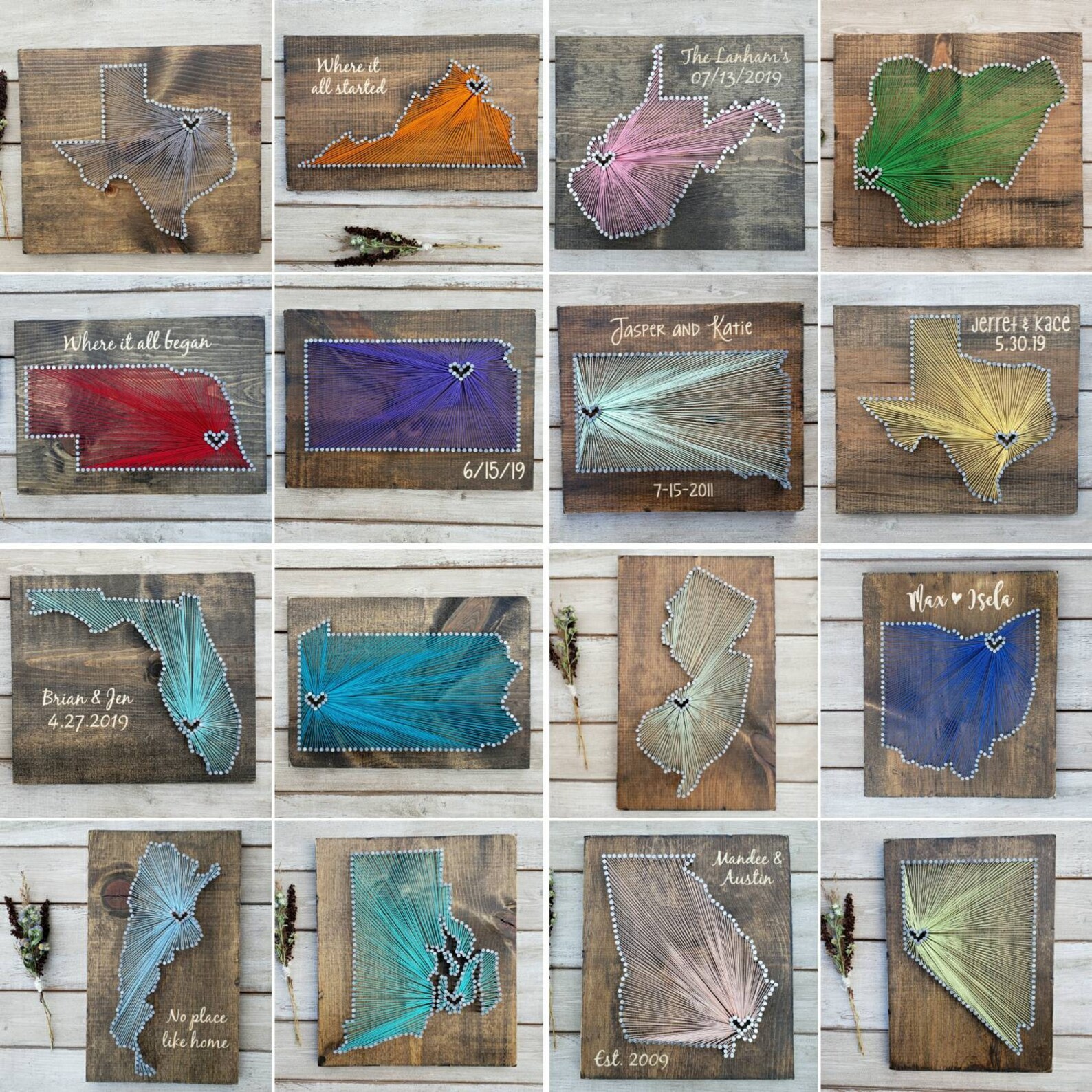 Arizona String Art Custom Arizona Decor Arizona Map Arizona | Etsy