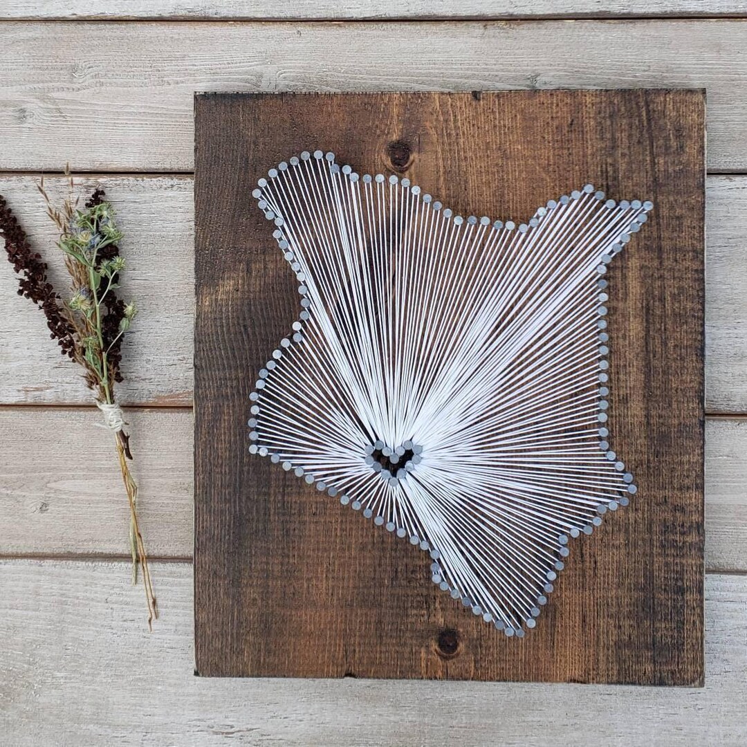 Kenya String Art Map, Custom Heart, Rustic African Wall Decor - Etsy