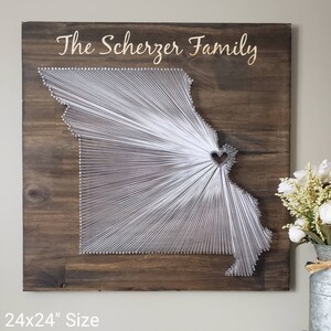 Missouri String Art, Missouri Rustic Decor, State String Art, Missouri Nail Art, Missouri Gifts ...
