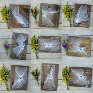 DIY State String Art Kit/ Nail Art Kit/ State String Art/ - Etsy