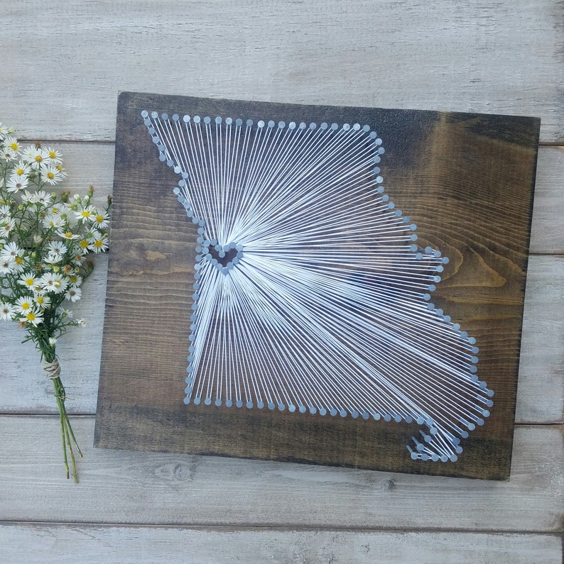 Missouri String Art Missouri Rustic Decor State String Art | Etsy