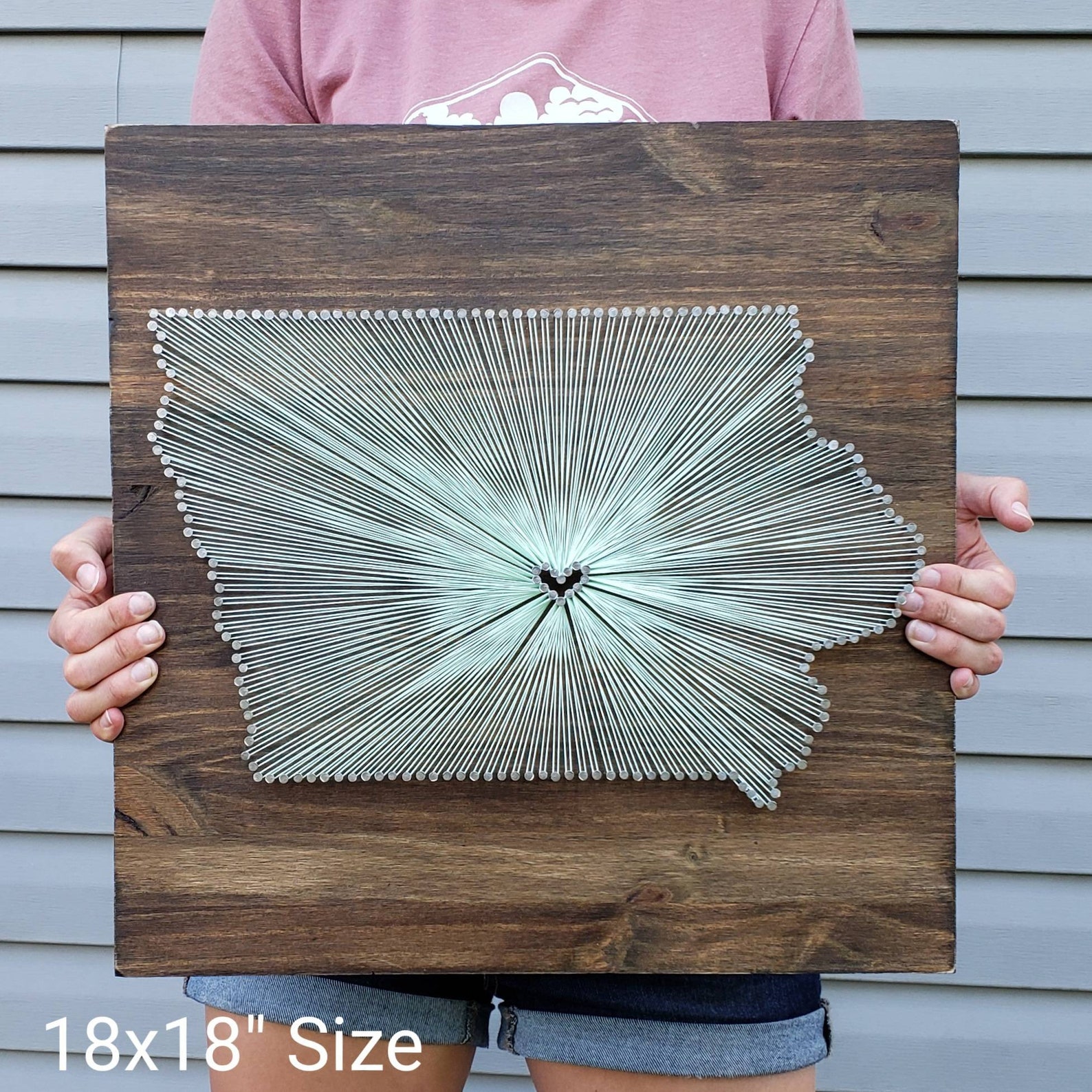 Iowa State String Art Iowa State Map State String Art Iowa - Etsy