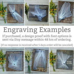 DIY State String Art Kit/ Nail Art Kit/ State String Art/ - Etsy