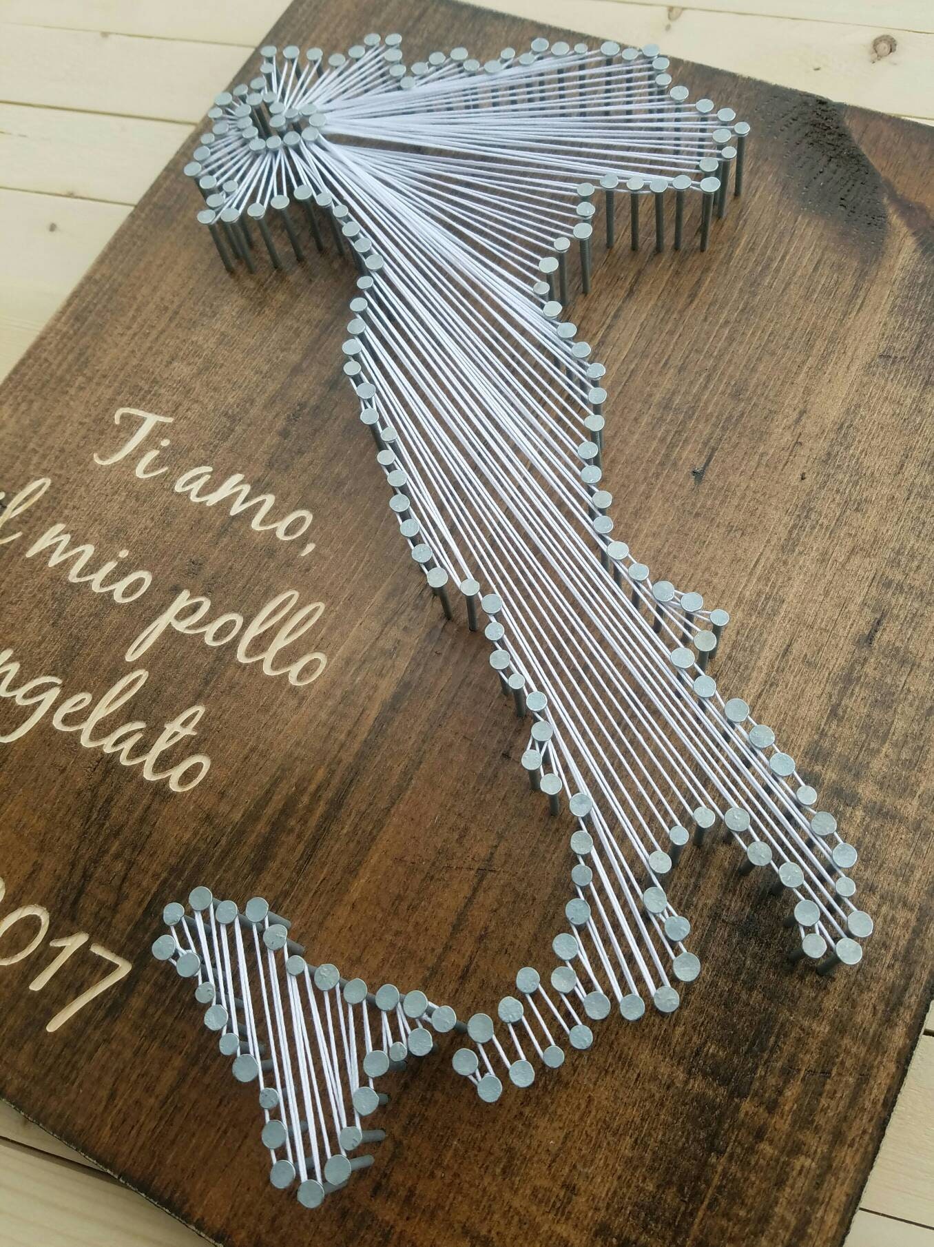 Italy String Art sign Italy Wall Art Italy Nail Art Sign | Etsy