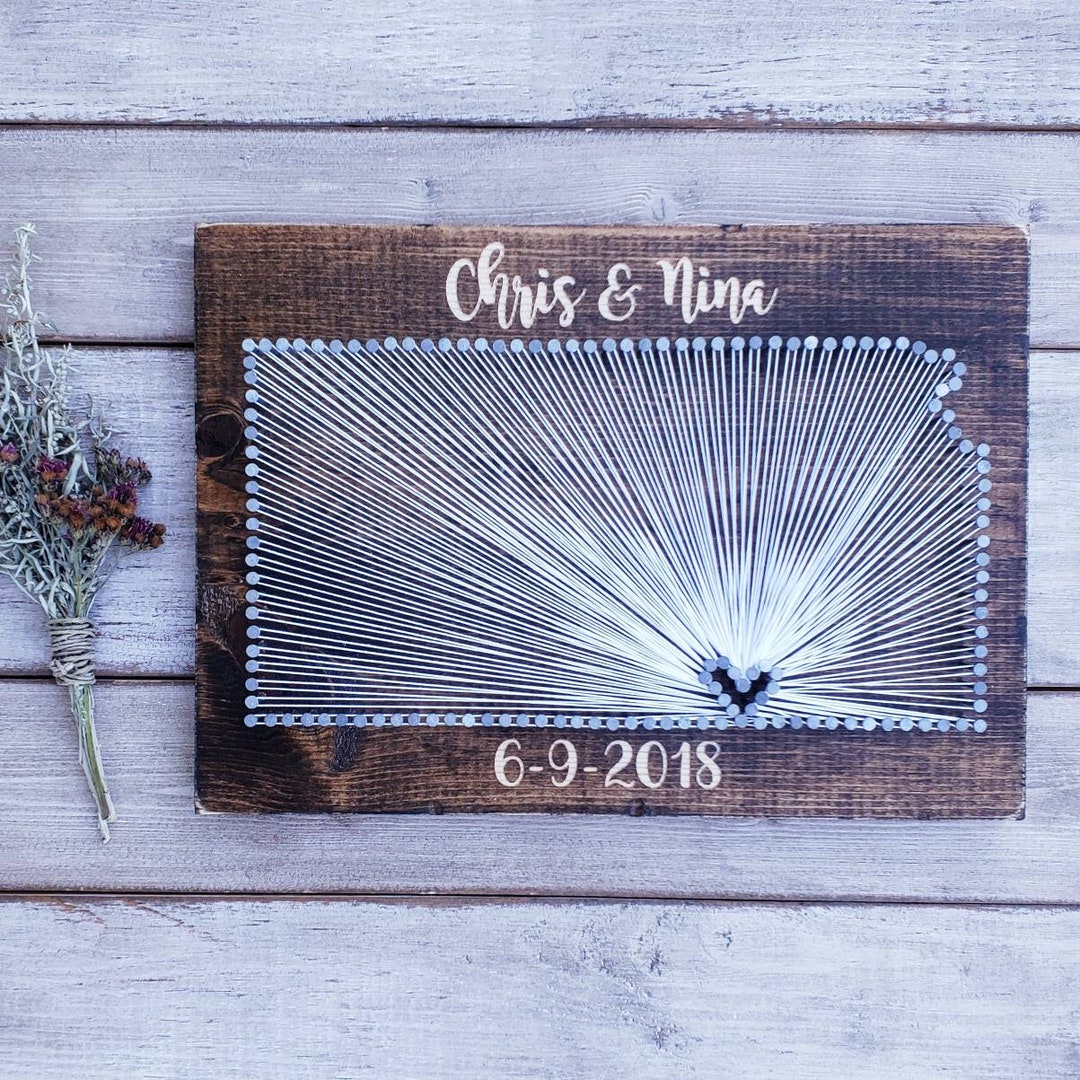 Kansas String Art, Kansas Decor, State String Art, Kansas Nail Art ...