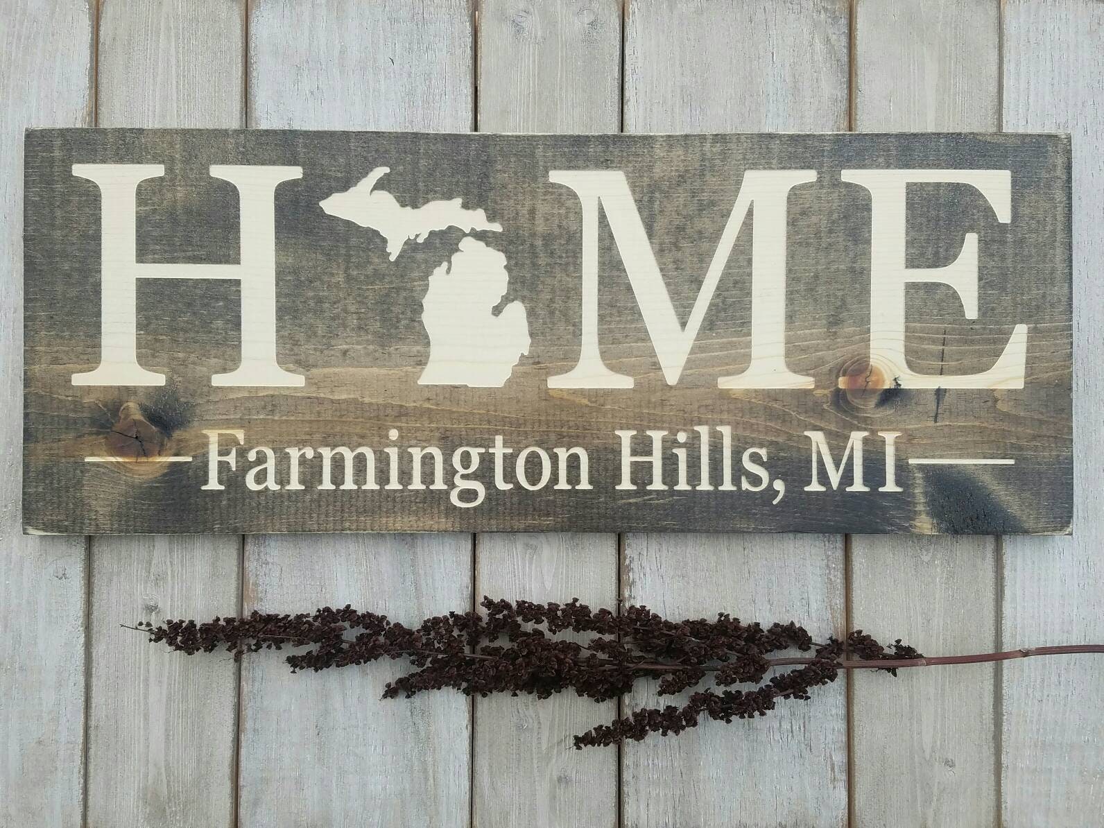 Michigan Sign Home Sweet Home Michigan Decor Michigan | Etsy