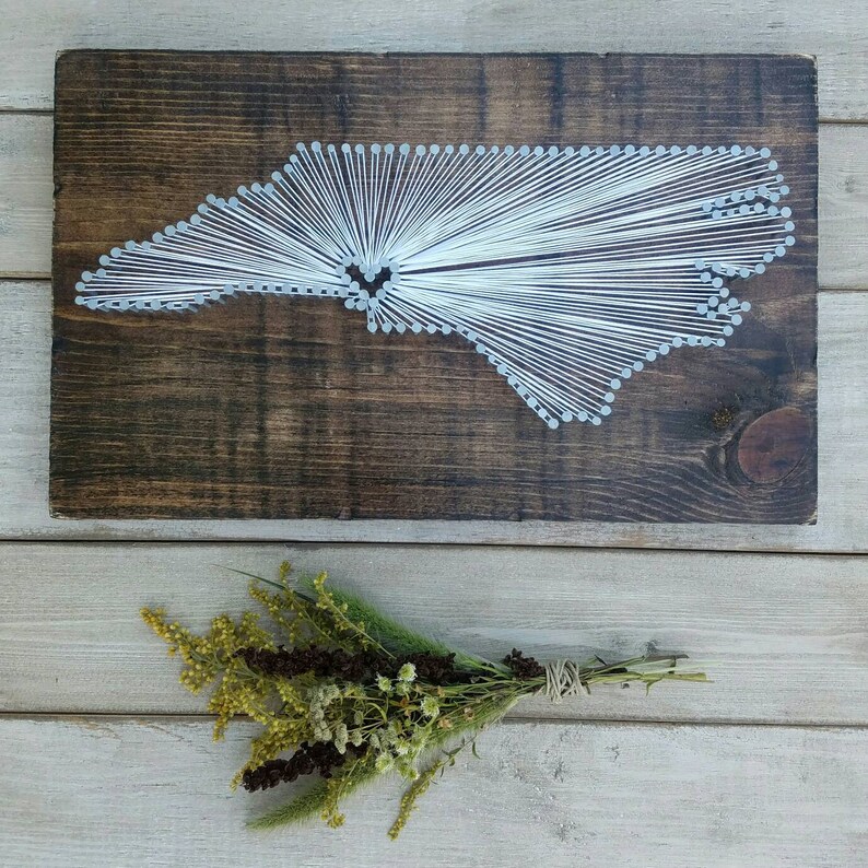 North Carolina String Art North Carolina Decor State string | Etsy