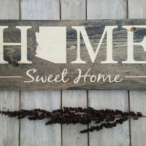 Arizona Home Sweet Home Arizona Wall Art Arizona State | Etsy