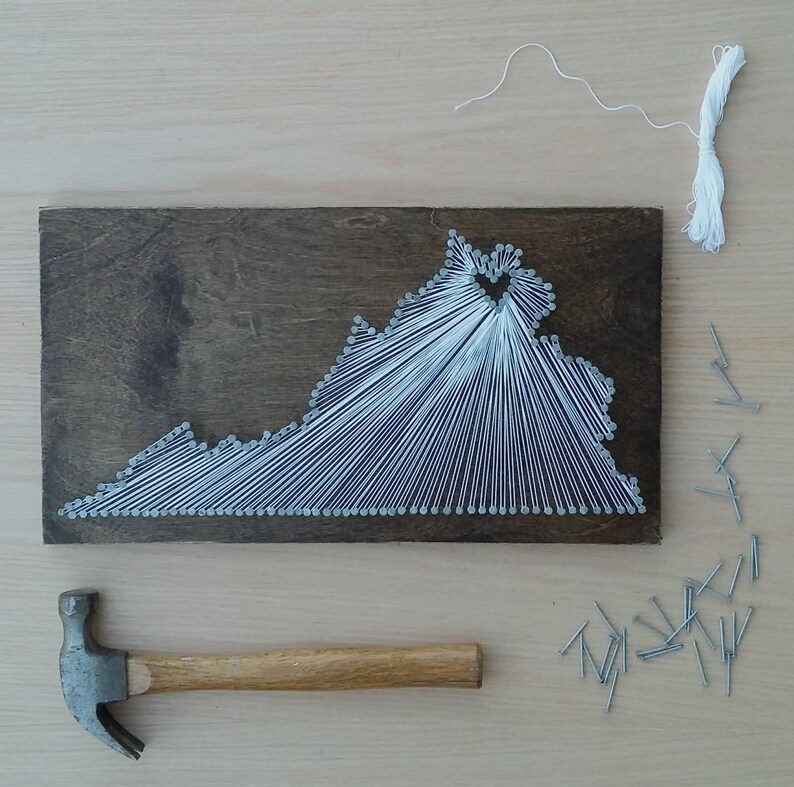 Virginia String Art Virginia Decor State string Art | Etsy