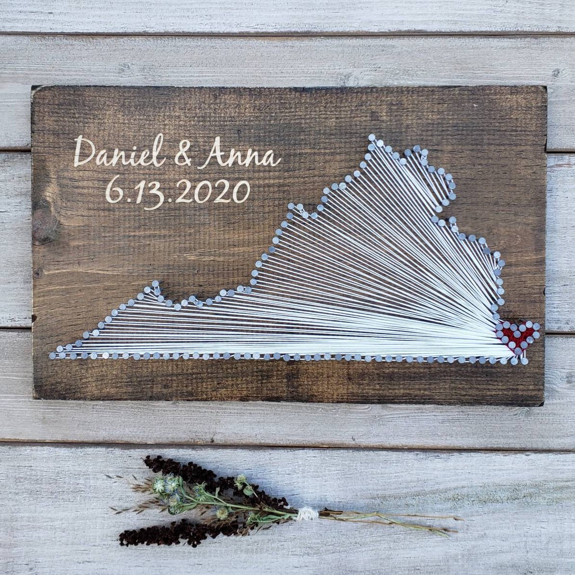 Virginia String Art Virginia Decor State String Art - Etsy