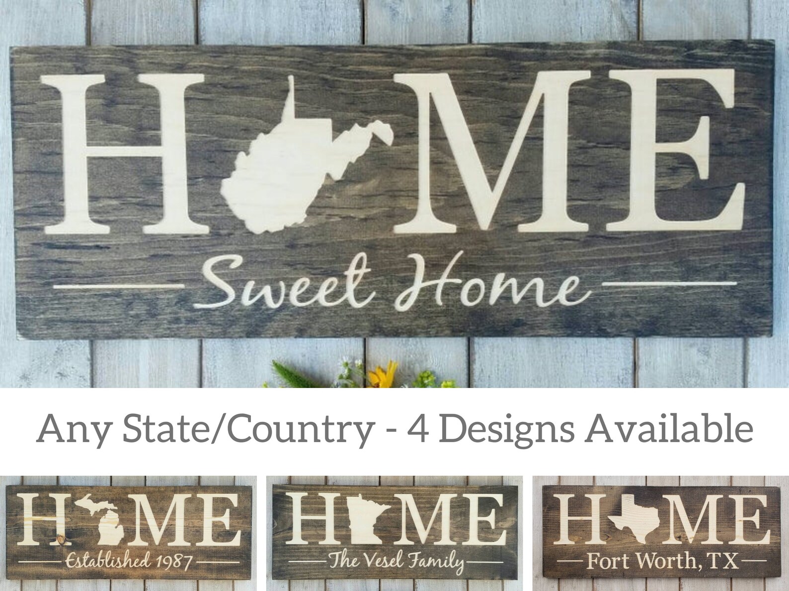 West Virginia Home Sweet Home, West Virginia Sign, West Virginia Decor ...
