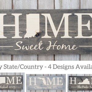 Indiana Home Sweet Home, Indiana Sign, Indiana Decor, Indiana, Indiana ...
