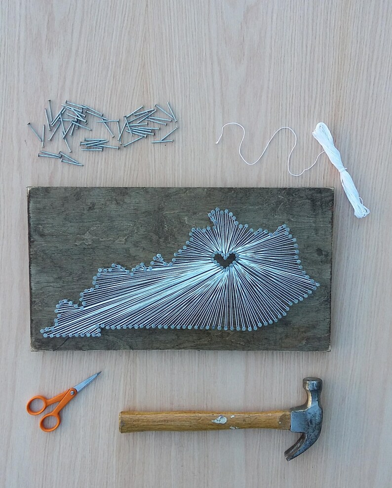 Kentucky String Art Kentucky Decor State string Art | Etsy