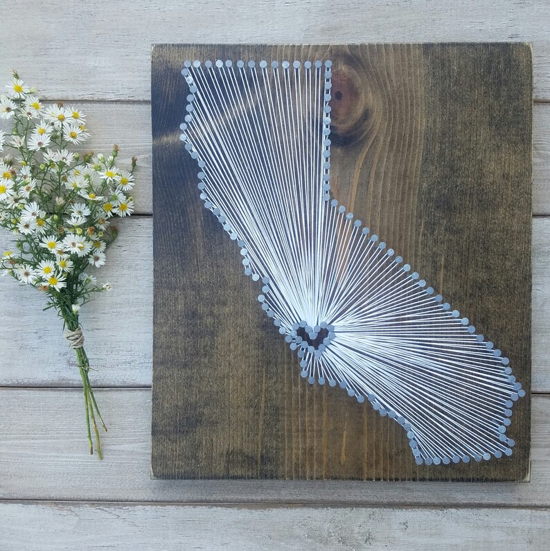 California String Art California Decor State string Art | Etsy