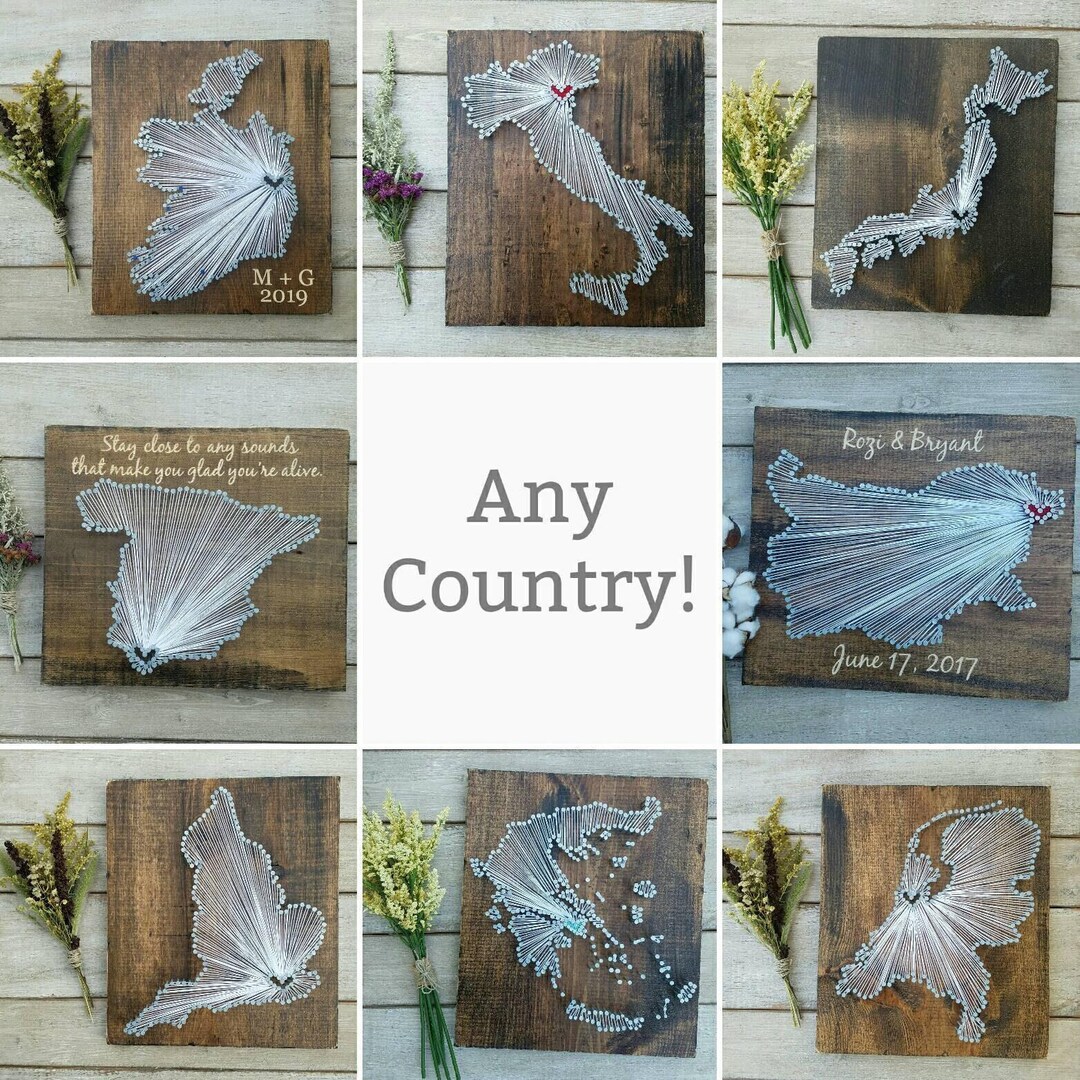 Europe String Art Wall Map, Custom Engraved Statement Piece - Etsy
