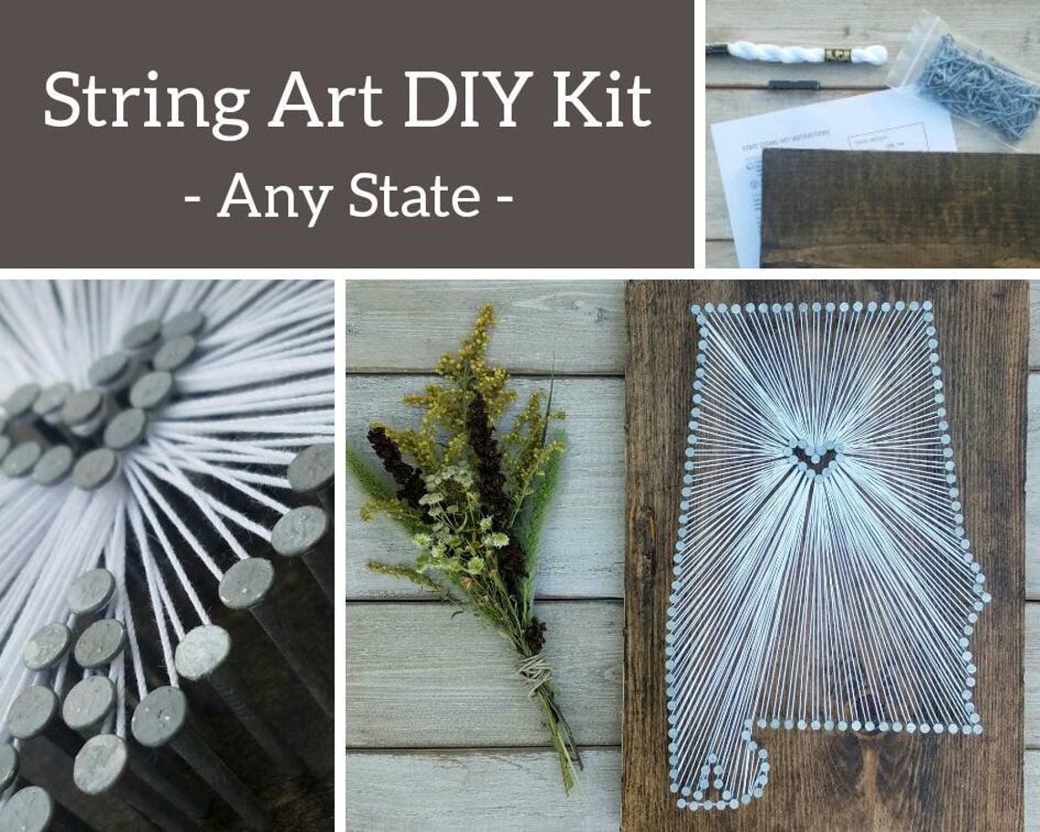 DIY Alabama String Art Kit State String Art Kit Alabama Nail - Etsy