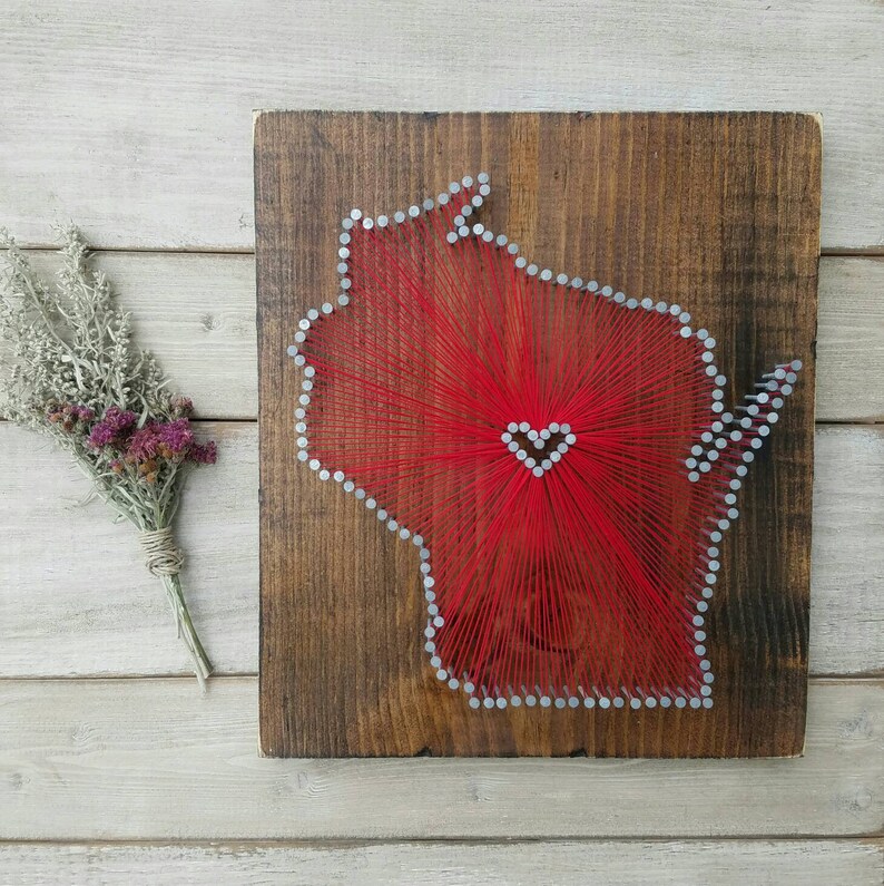 Wisconsin String Art Wisconsin Decor State String Art | Etsy