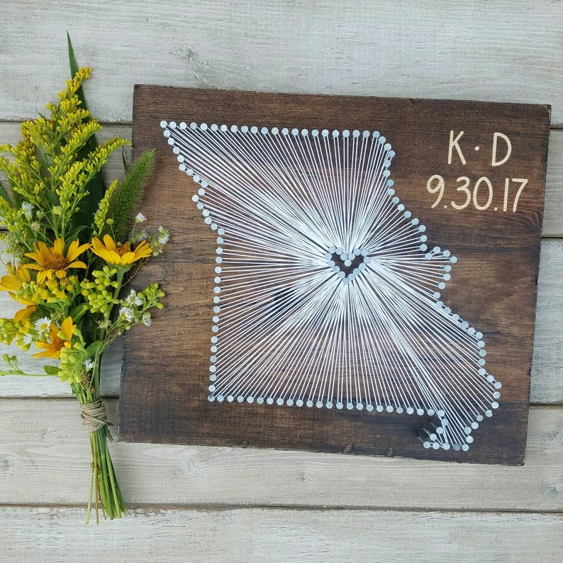 Missouri String Art Missouri Rustic Decor State String Art | Etsy