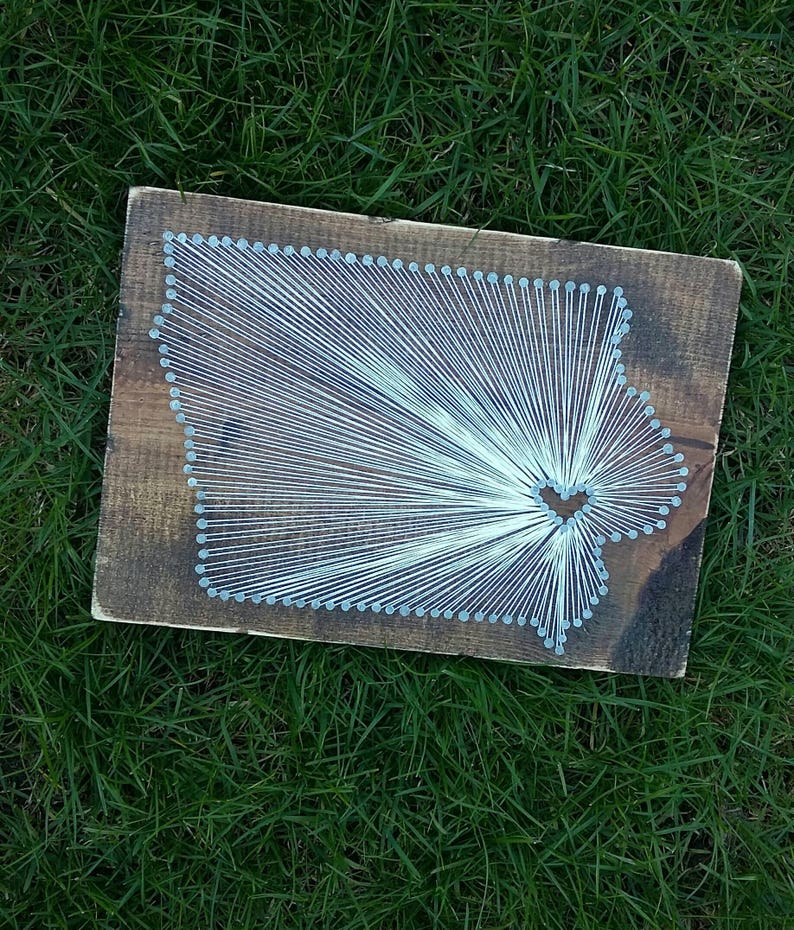 Iowa State String Art Iowa Decor State string Art Iowa Nail | Etsy