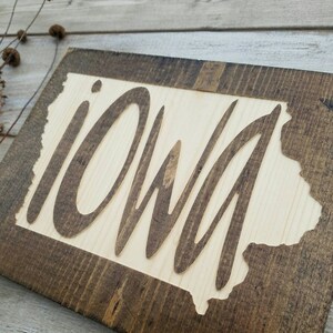 Iowa Sign, Iowa Decor, Iowa State Print, Iowa State Map, Iowa Home ...