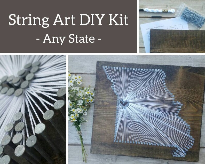 DIY Missouri String Art Kit State String Art Kit Missouri - Etsy