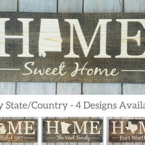 Alabama Home Sweet Home, Alabama Wall Art, Alabama Gifts, Alabama State ...