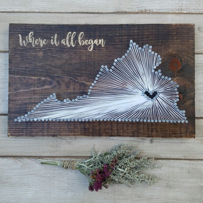 DIY Virginia String Art Kit State String Art Kit Virginia | Etsy