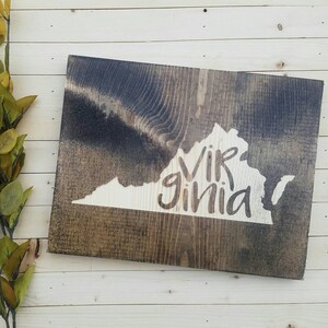 Virginia Sign, Virginia Decor, Virginia State Print, Virginia Gifts ...