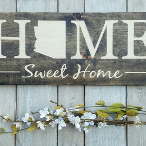 Arizona Home Sweet Home Arizona Wall Art Arizona State - Etsy